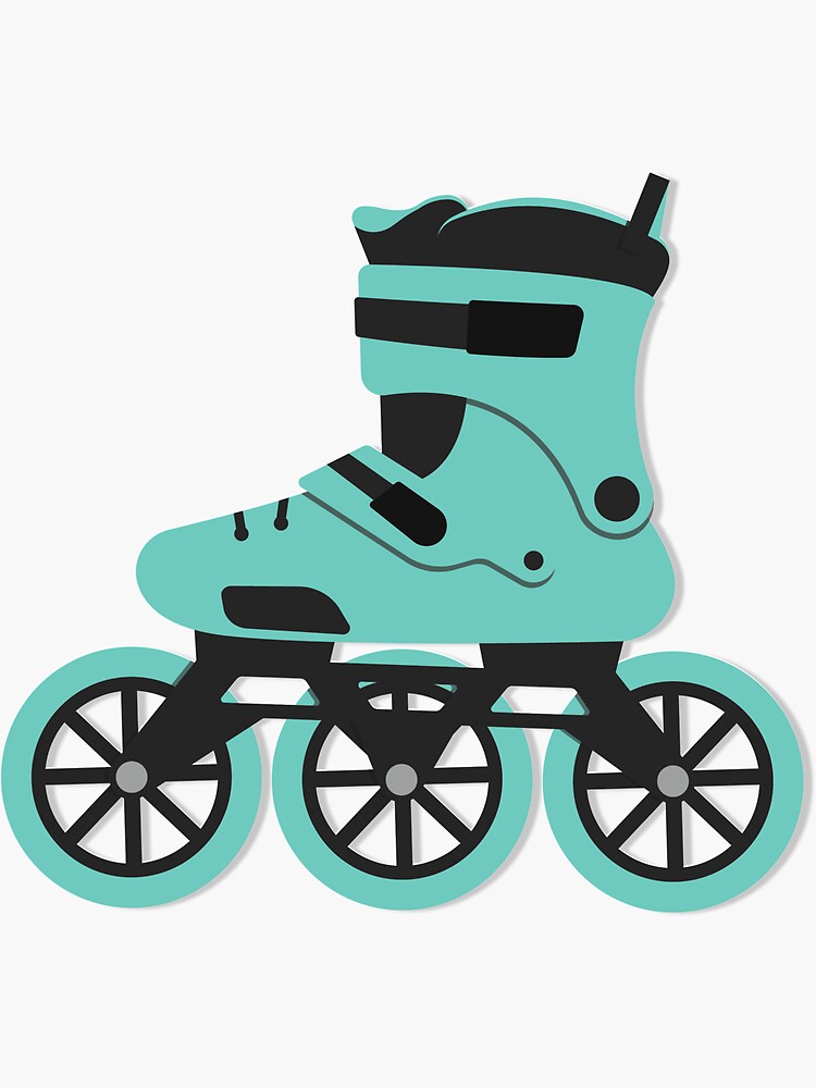 "Blue Rollerblade Sticker" Sticker by MyZona | Redbubble