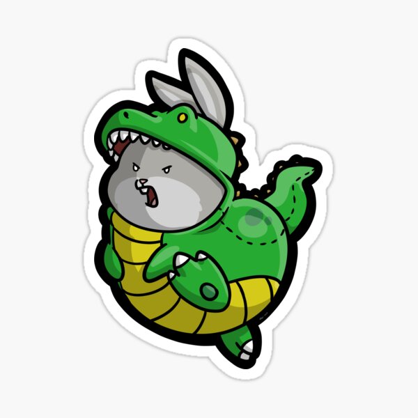 "Bulging Bunnies- Bunasaurus Rex" Sticker by Omadaun | Redbubble