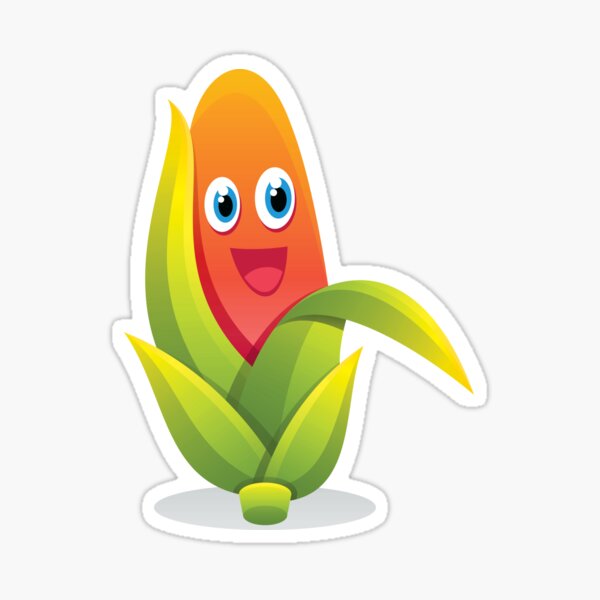 "Funny Corn Art" Sticker by Starlashop | Redbubble