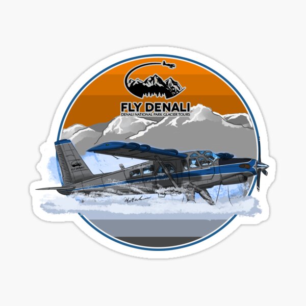 "Fly Denali Turbo Beaver" Sticker by Statepallets | Redbubble