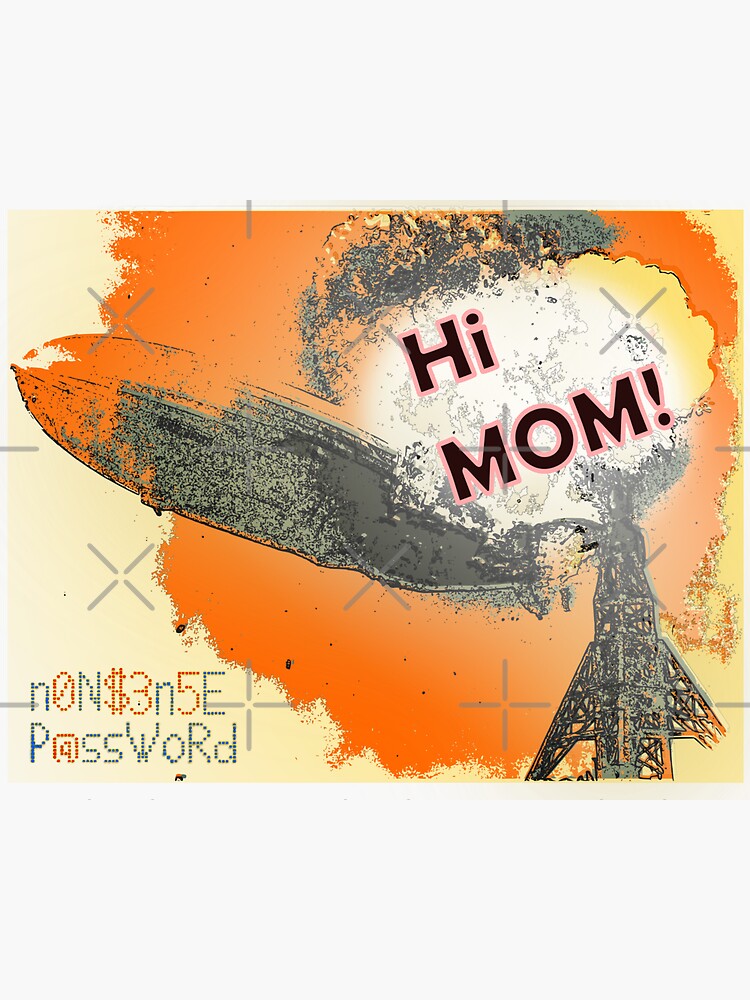 "Hi Mom" Sticker by Nonsense-PW | Redbubble
