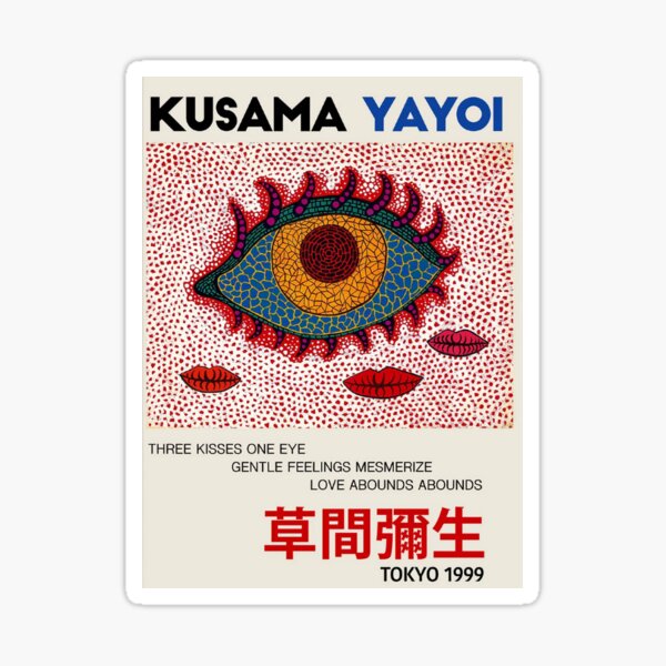 "Three Kisses One Eye" Sticker by SharenGaspar | Redbubble