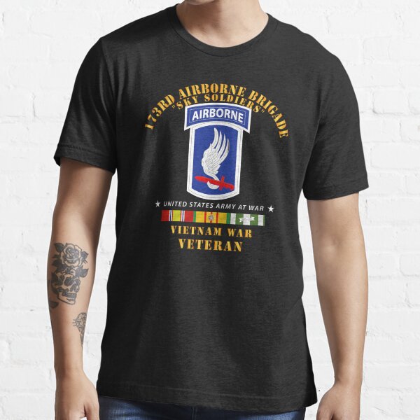 "Army - 173rd Airborne Bde - Sky Soldiers - Vietnam War Vet - Short V" T-shirt for Sale by ...