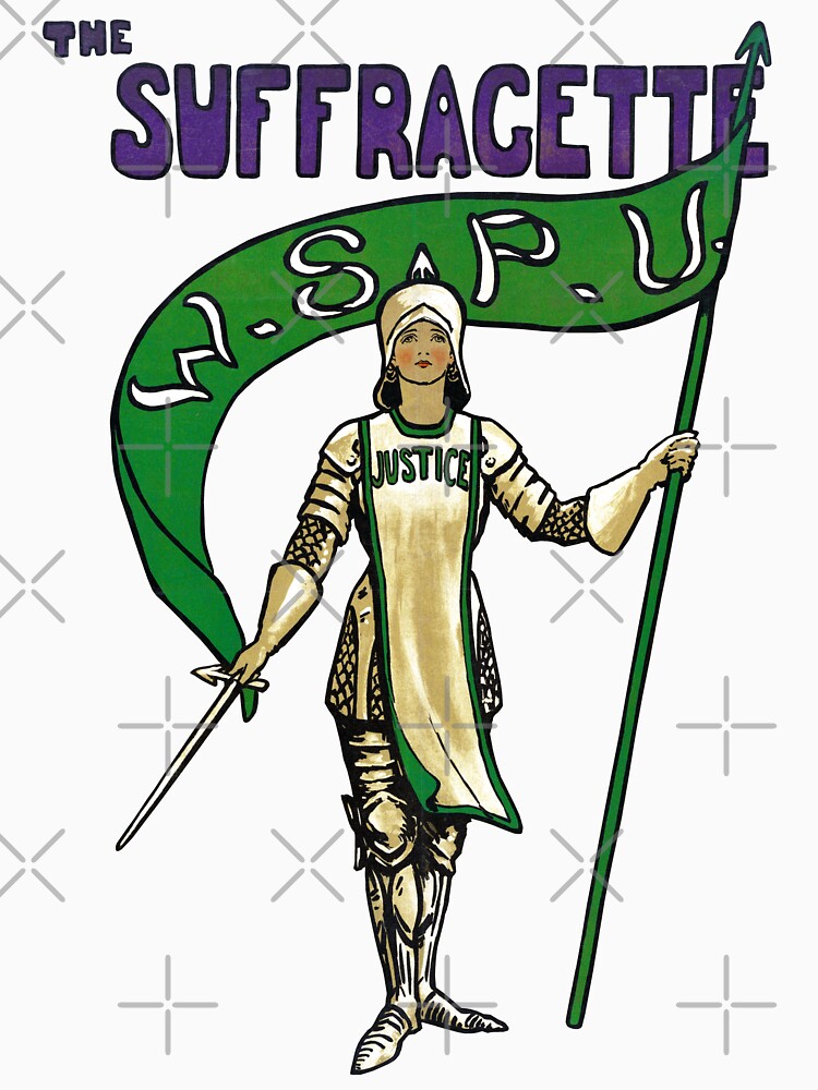 "Der Suffragette Warrior Weekly Justice Woman Knight hält Schwert und ...