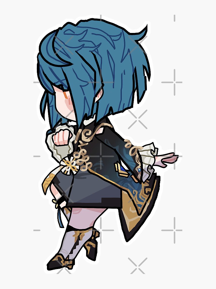 "Genshin Impact: Xingqiu" Sticker by PlantedPans | Redbubble