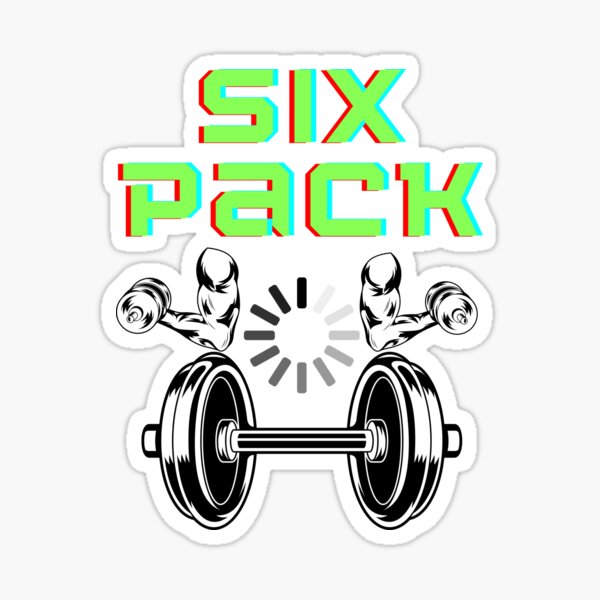"six pack loading gym" Sticker by Aminesnip | Redbubble