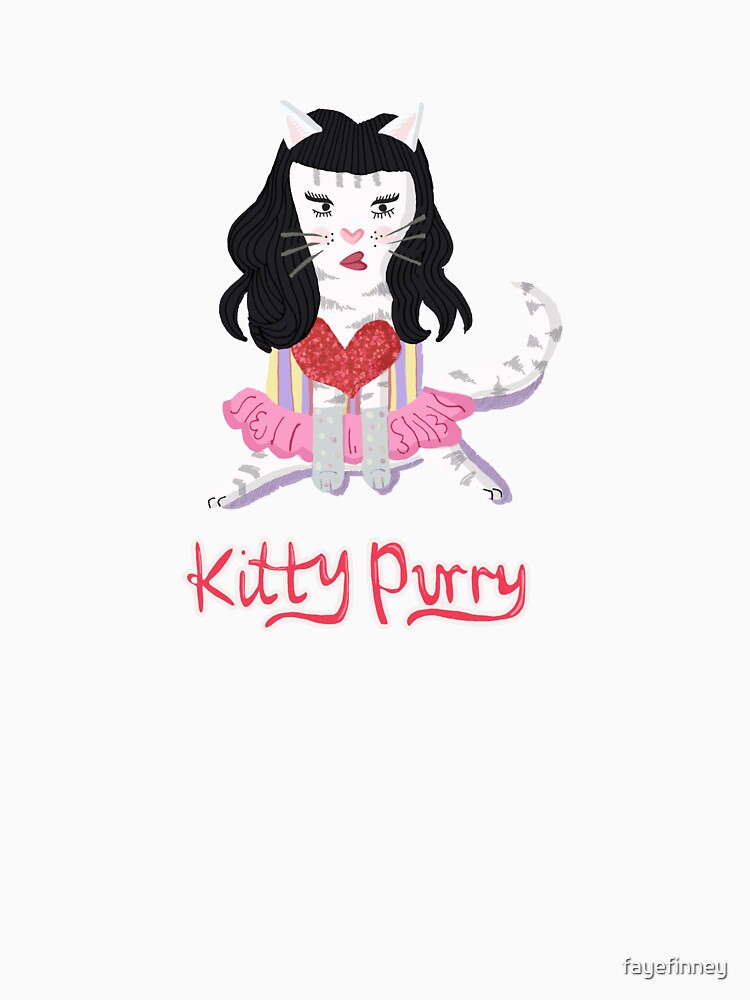 "Kitty Purry" T-shirt for Sale by fayefinney | Redbubble | music t ...