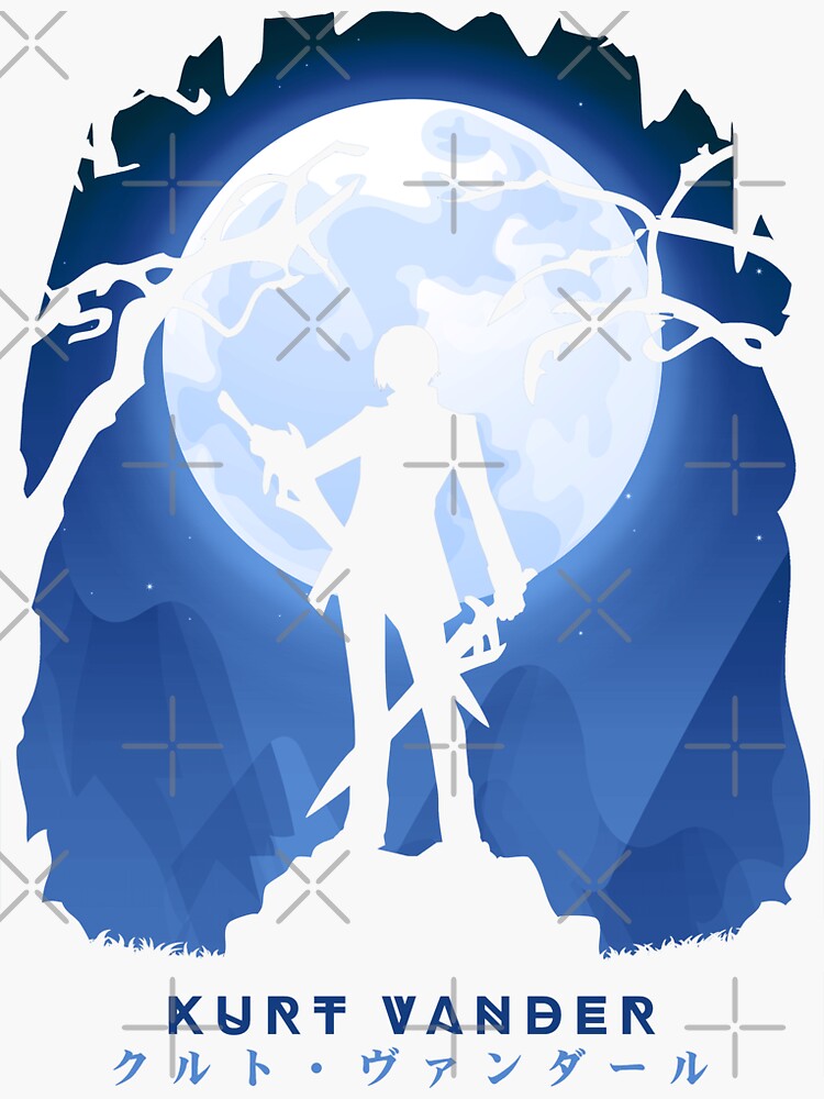 "TRAILS OF COLD STEEL - KURT VANDER" Sticker by ASHCARBIDEER | Redbubble
