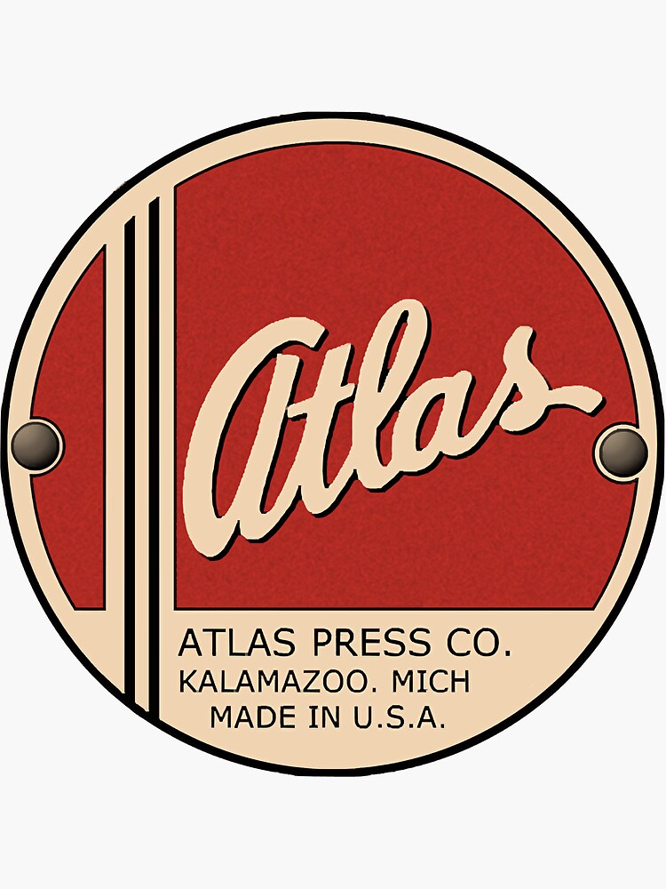 "Atlas Press Company " Sticker by SookSteadman | Redbubble