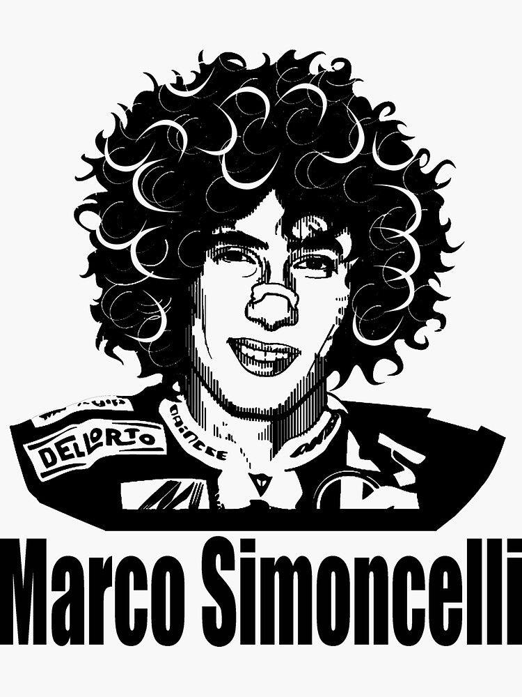 "Marco Simoncelli" Sticker by ghofurham93 | Redbubble