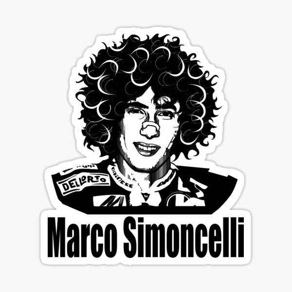 "Marco Simoncelli" Sticker by ghofurham93 | Redbubble