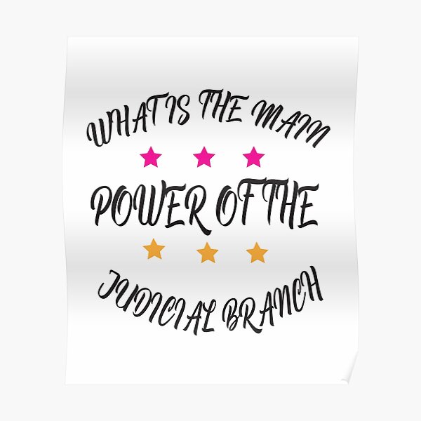  What Is The Main Power Of The Judicial Branch Poster By Karim82 