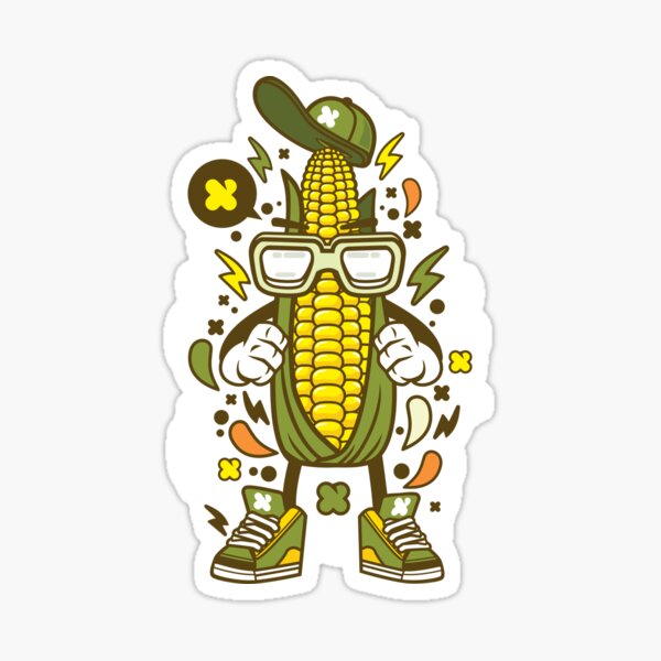 "Cute Corn Art" Sticker for Sale by Milkygmail | Redbubble