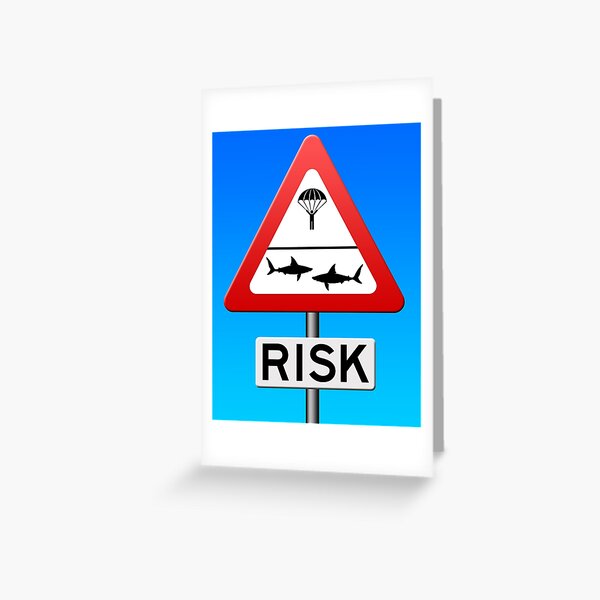"risk assessment sharks water" Greeting Card for Sale by orvalrochefort ...