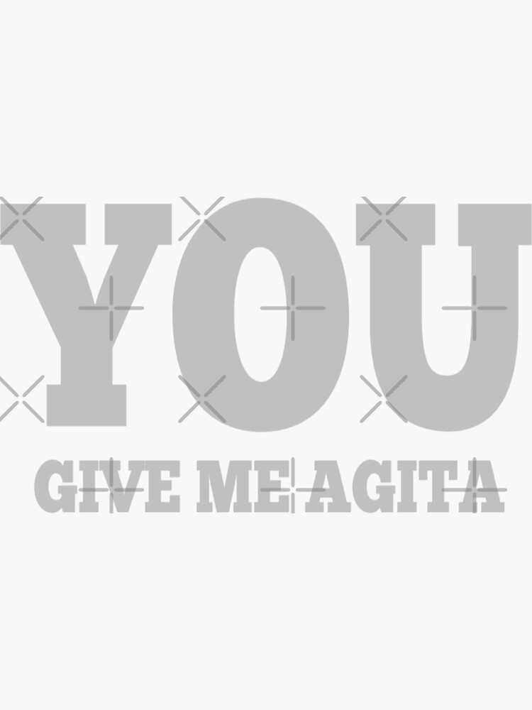 "You give me agita "silver" italian american" Sticker by mood-draftsman ...