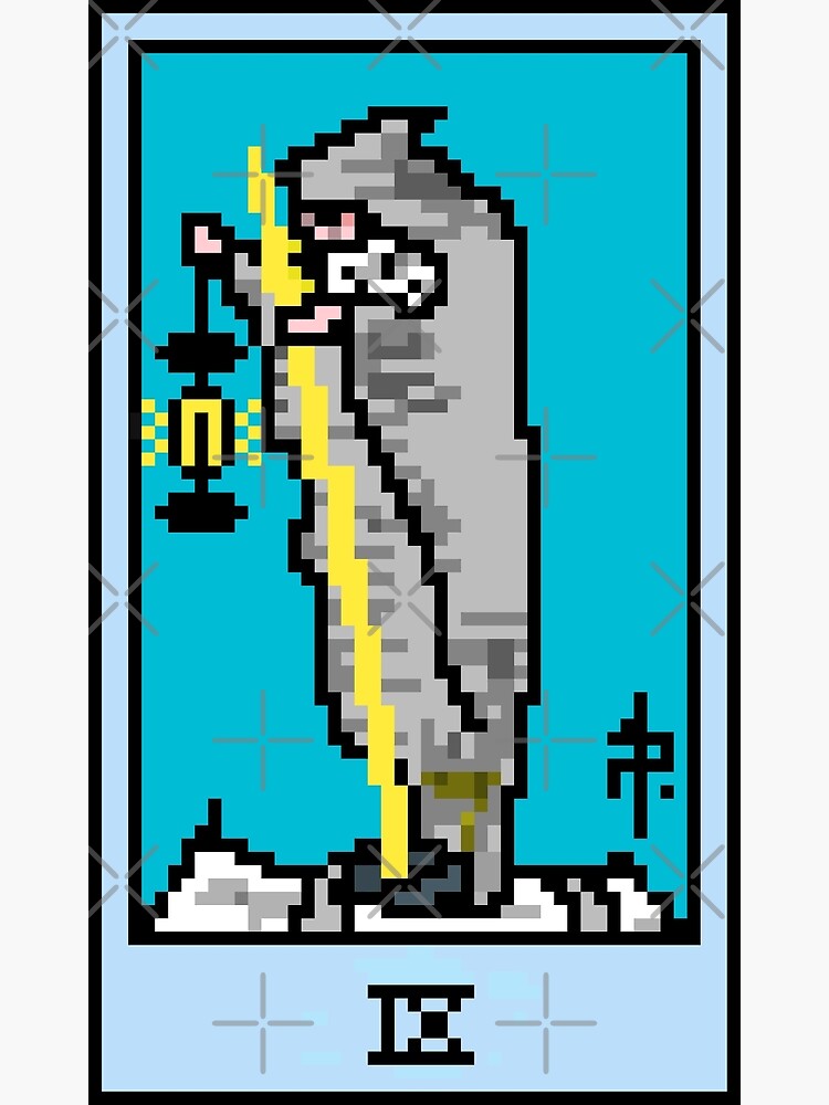 "Wait, is this pixel art tarot? Yellow - Major Arcana 'The Hermit ...