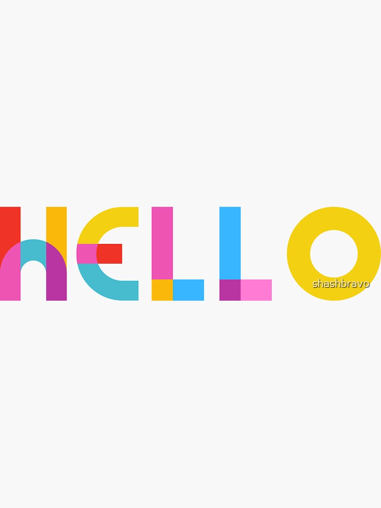 "Hello Greetings" Sticker by shashbravo | Redbubble