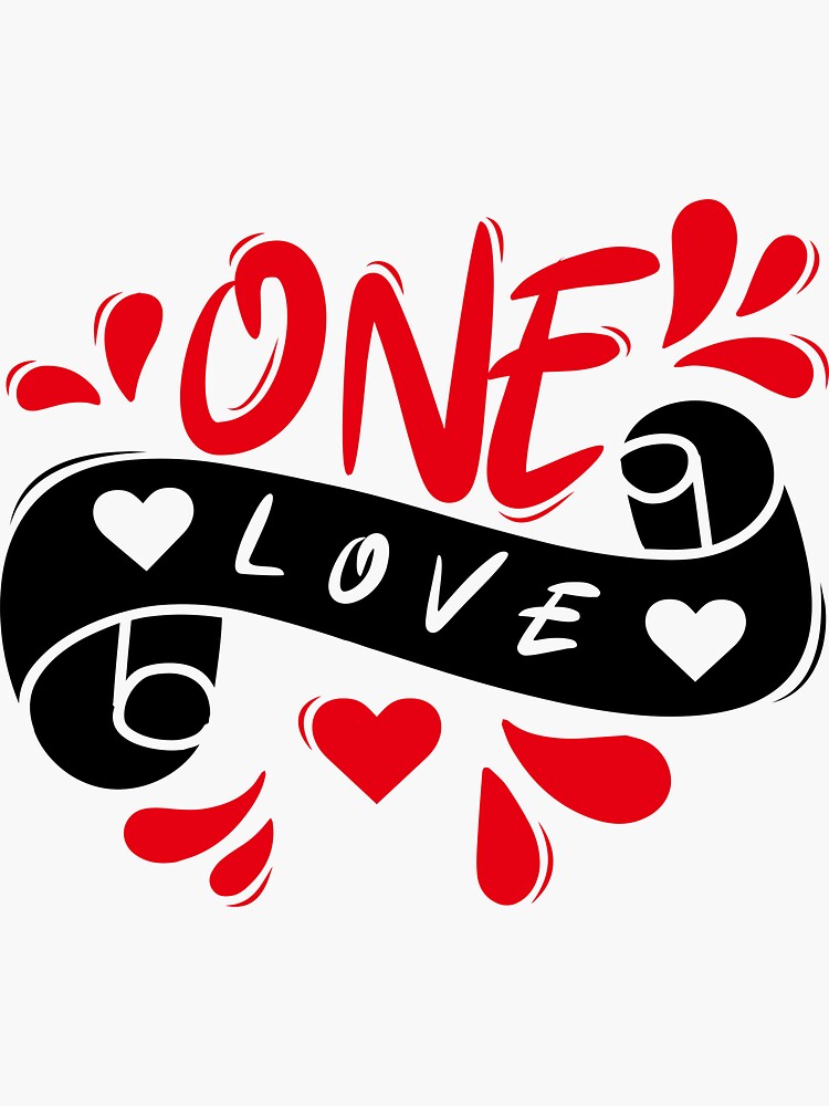 "One Love" Sticker by Distrowlinc | Redbubble