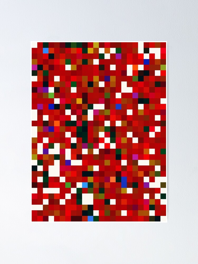 "red pixel art - pixel texture" Poster by bilalulker | Redbubble
