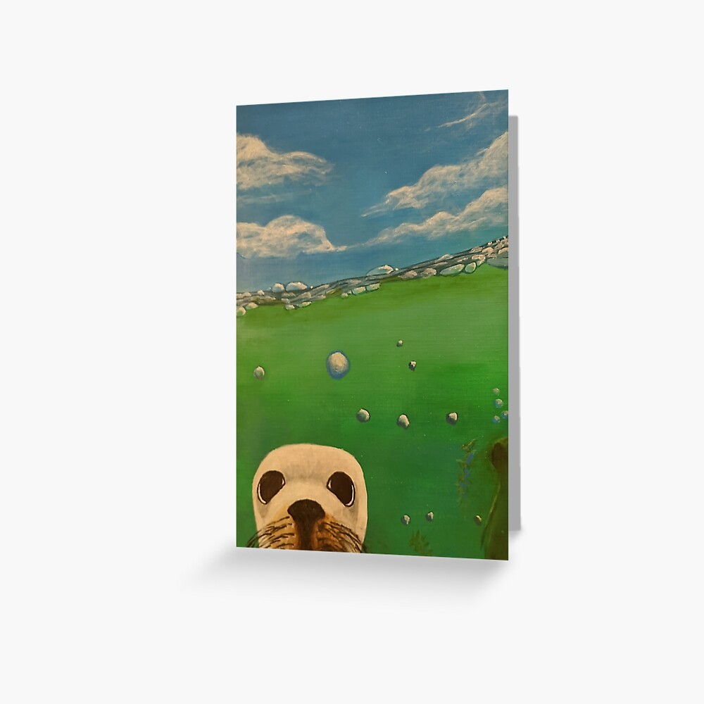 "Sally The Seal - art by Sandra Burns - " Greeting Card by ...