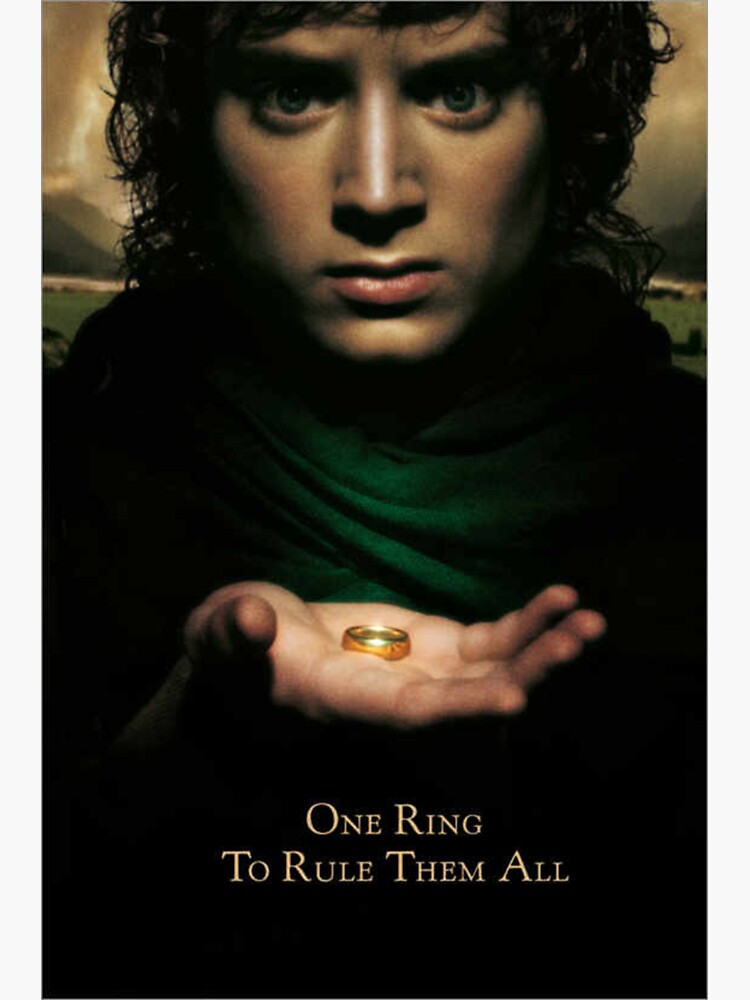 "One Ring To Rule Them All Poster" Sticker by sheilagarza | Redbubble