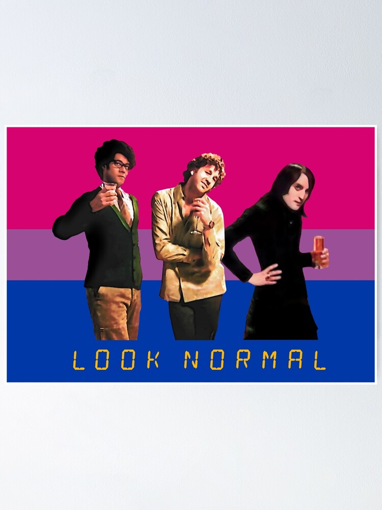 "Look Normal - The IT Crowd - Bi Pride" Poster by vincentmuller | Redbubble