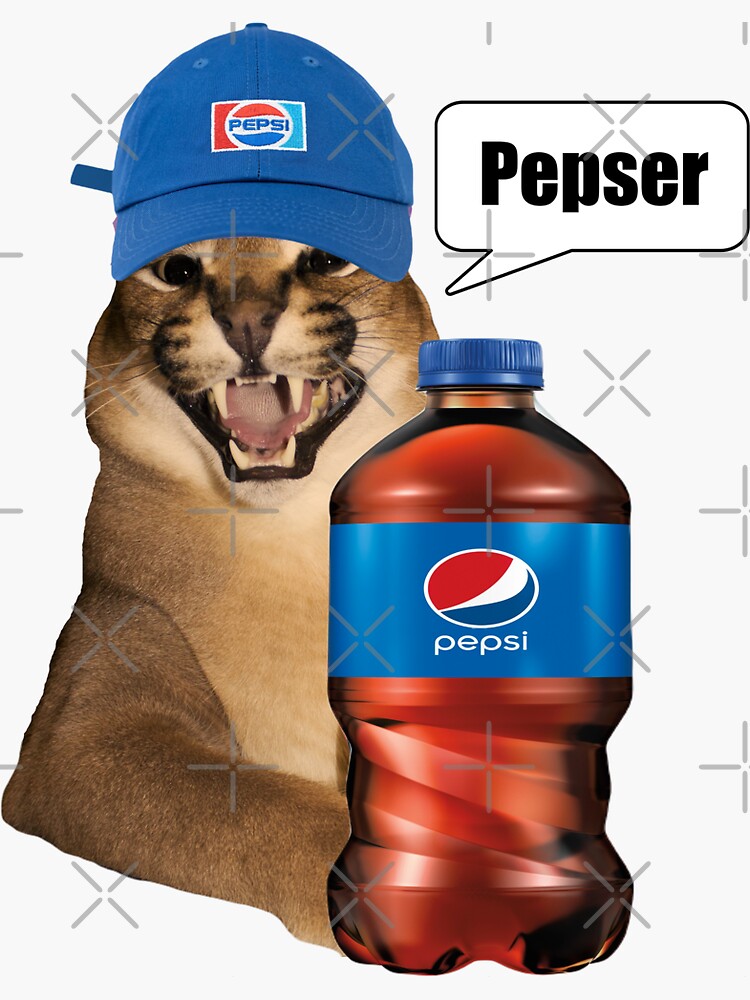 Pegatina «Caracal Big Floppa Pepser Cat Meme (Fanter)» de fomodesigns ...