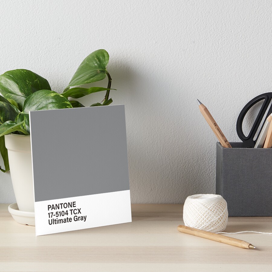 "pantone 17-5104 TCX Ultimate Gray" Art Board Print by princessmi-com ...