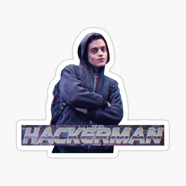 "HACKERMAN -Mr Robot" Sticker by MinamoShijoko | Redbubble