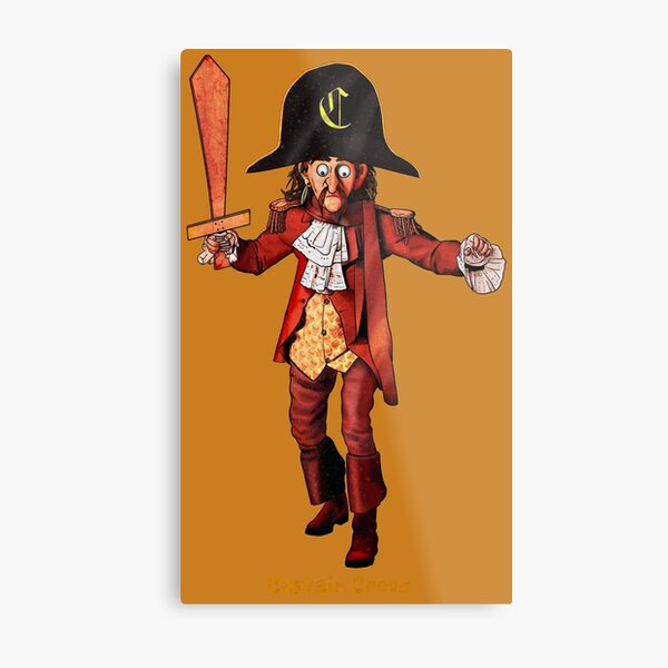 "1970s Big Burger Joint Captain Crook Mascot Character" Metal Print for ...