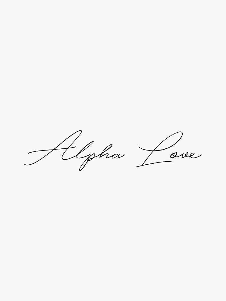 "alpha love" Sticker for Sale by pgracew | Redbubble