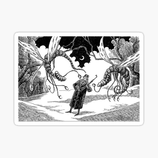 "edward gorey" Sticker by everydaay | Redbubble
