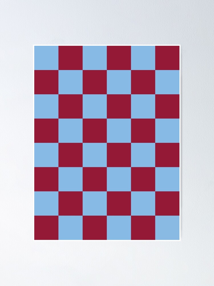 "Claret and Blue Checkered" Poster for Sale by Culture-Factory | Redbubble