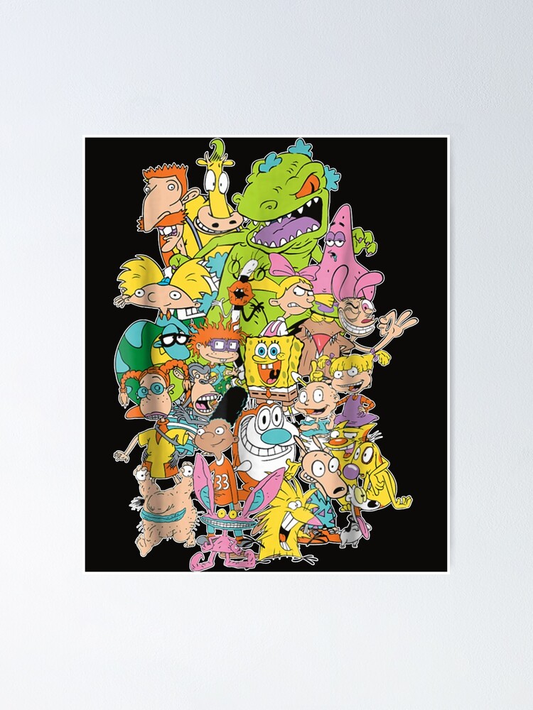"Nickelodeon Complete Nick 90s Throwback Character Classic T-Shirt ...