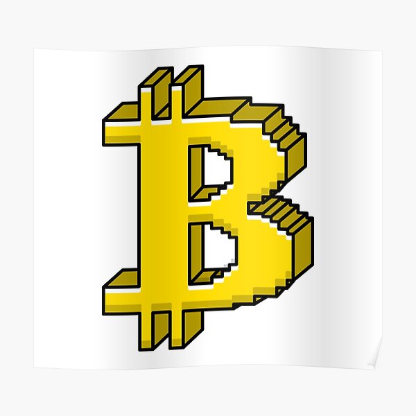 "Bitcoin Pixel NFT Logo" Poster by Acidooo | Redbubble