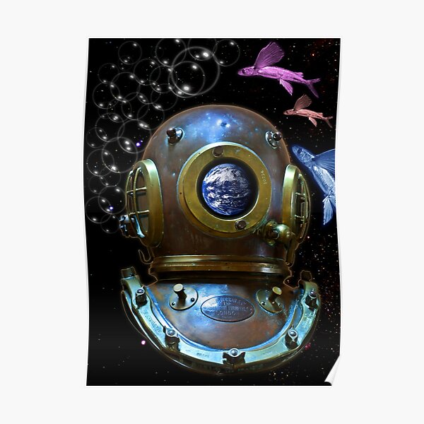 "Deep diver blue delirium" Poster for Sale by pedrocardona | Redbubble
