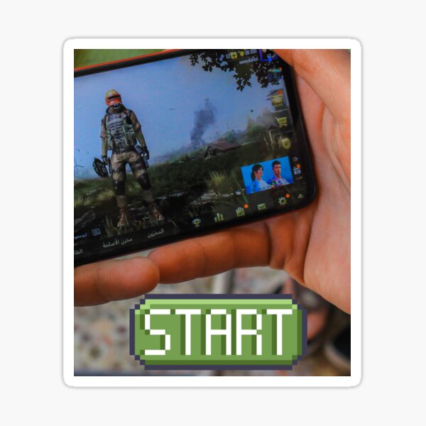 "Video games let's start" Sticker for Sale by Jaadueekala | Redbubble