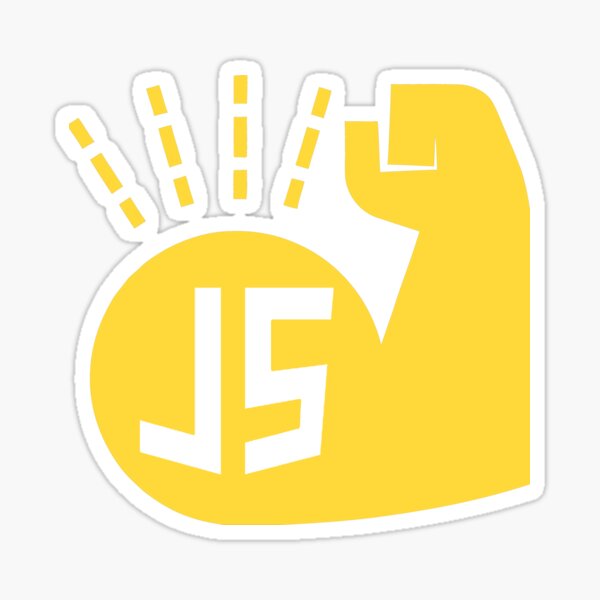 "js javascript power" Sticker by yourgeekside | Redbubble
