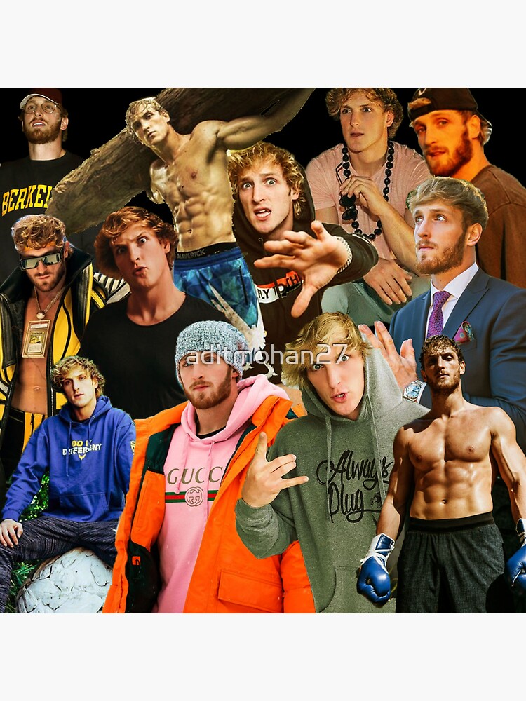 "Logan paul collage tribute design 2022" Sticker by aditmohan27 | Redbubble