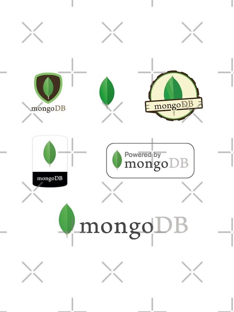 Mongodb Mongo Db Sticker Set Graphic T Shirt Dress By Yourgeekside