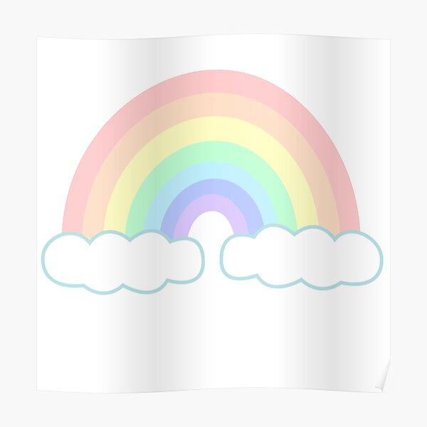 "Aesthetic Pastel Rainbow" Poster for Sale by itsursa | Redbubble
