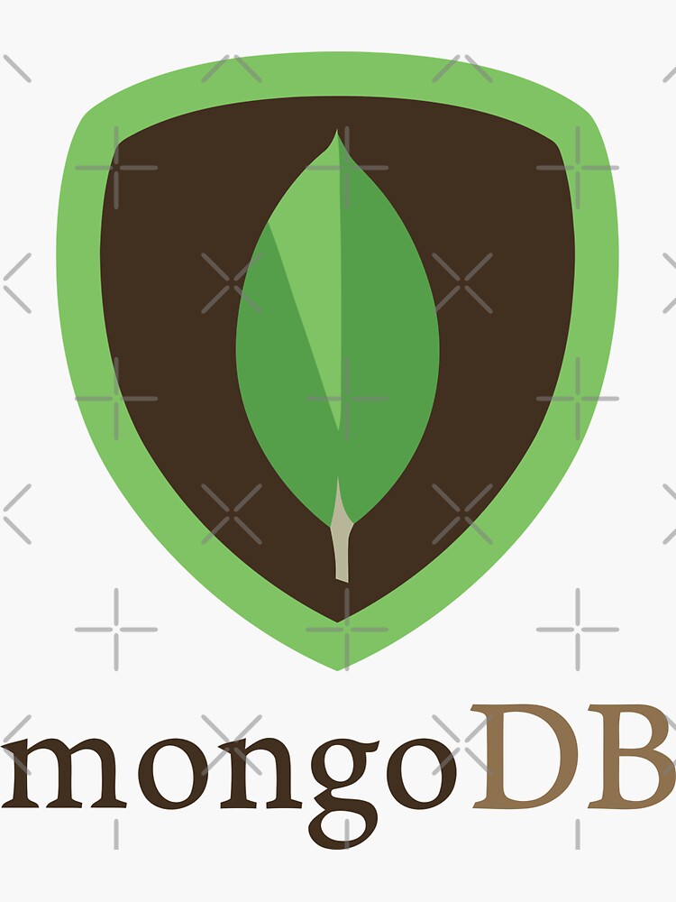 "mongodb mongo db database" Sticker by yourgeekside | Redbubble