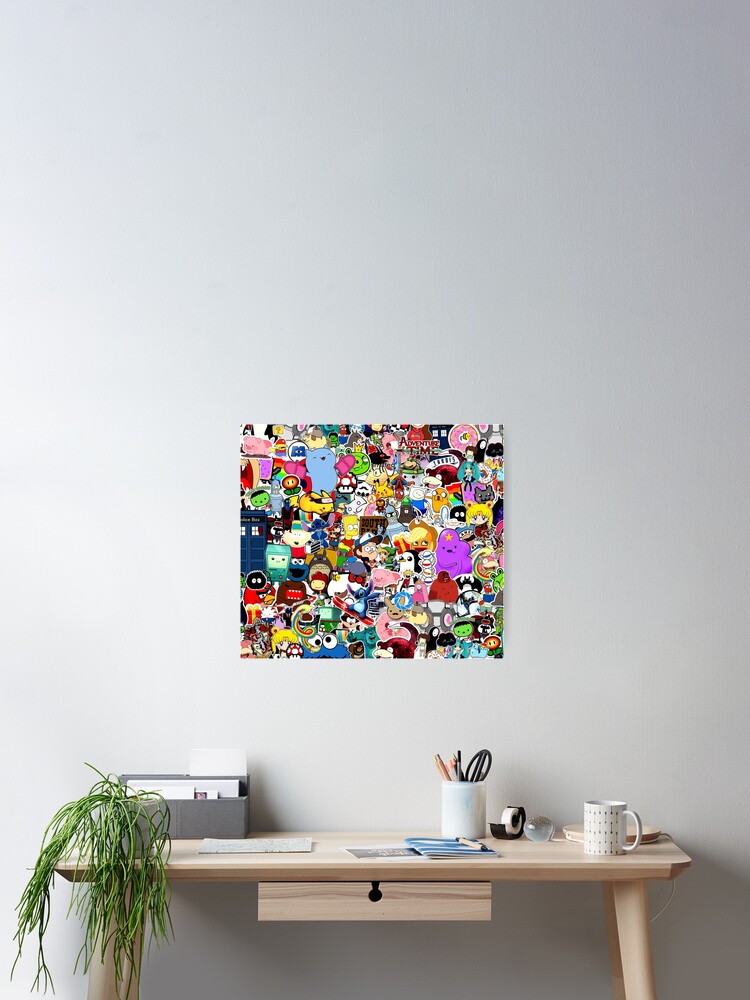 "Cartoon Characters Collage" Poster for Sale by RMelissart | Redbubble