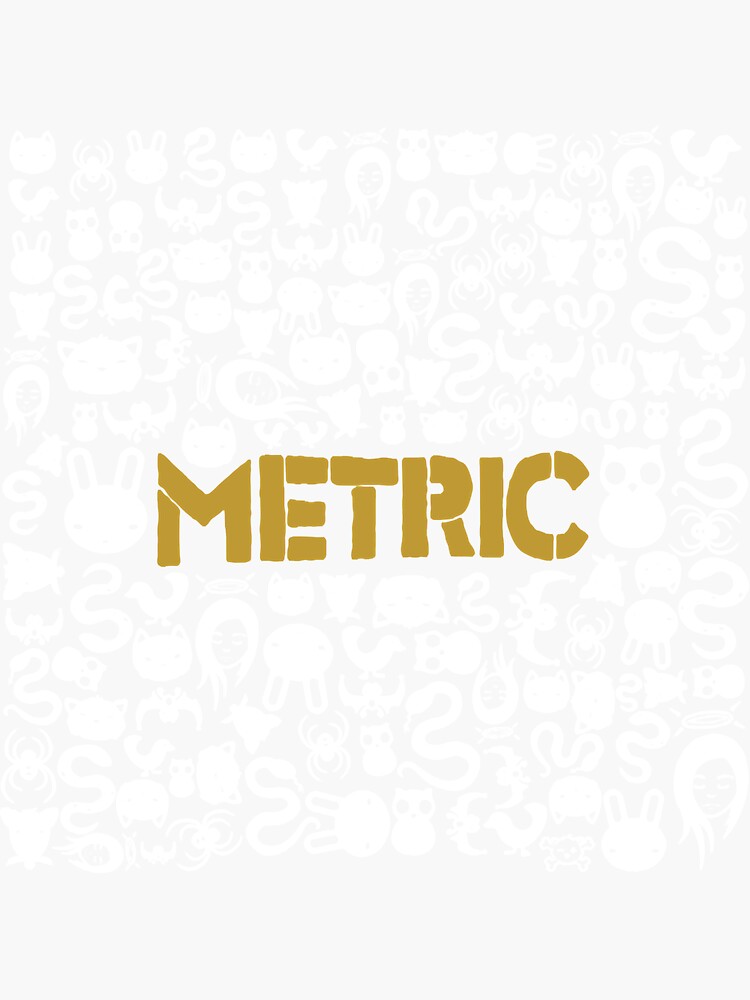 "Metric band" Sticker by Cunningham99 | Redbubble