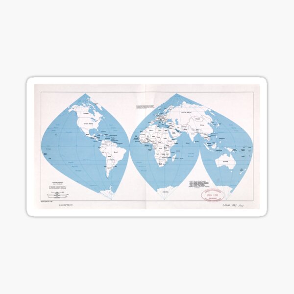 "Political Map of the World (1983)" Sticker for Sale by allhistory ...