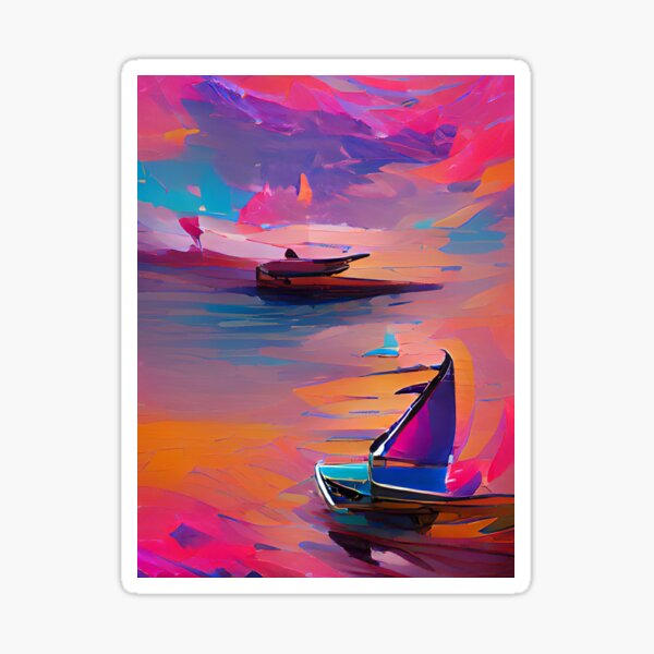 "The Floating Boat" Sticker for Sale by LABAZA | Redbubble