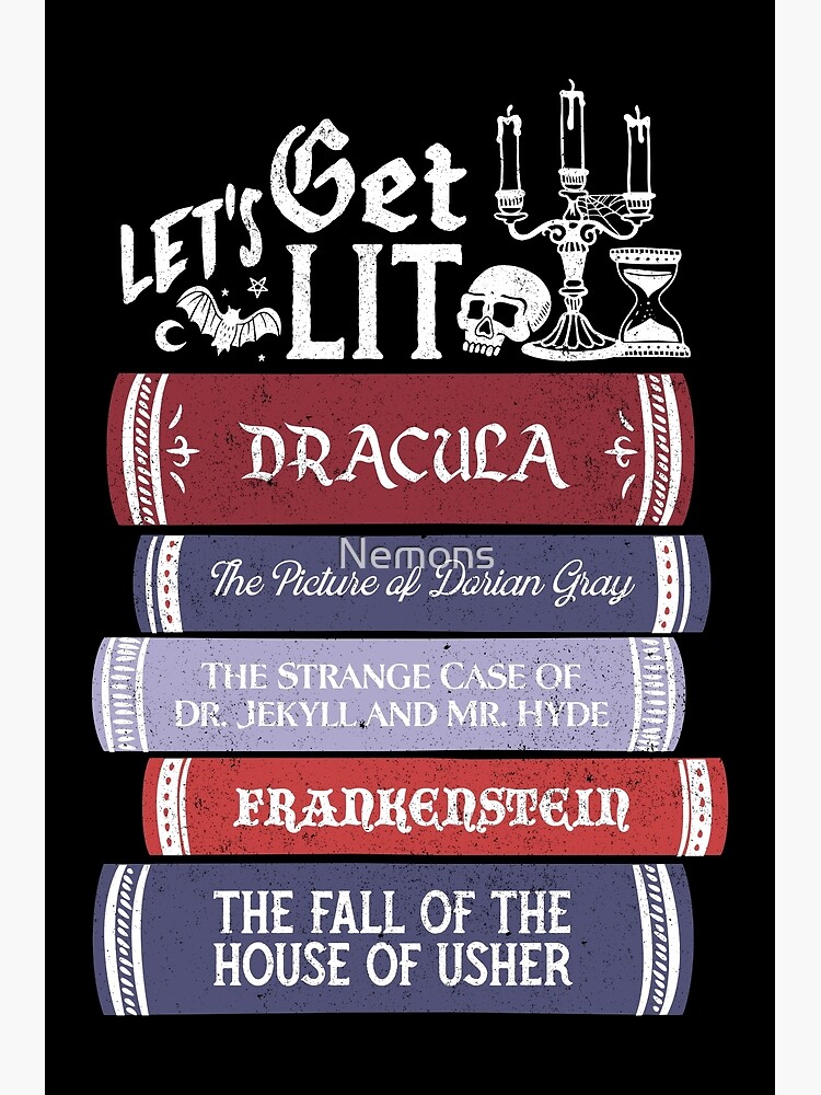 Póster «Let's Get Lit - Amantes de los libros de terror vintage - Ratón ...
