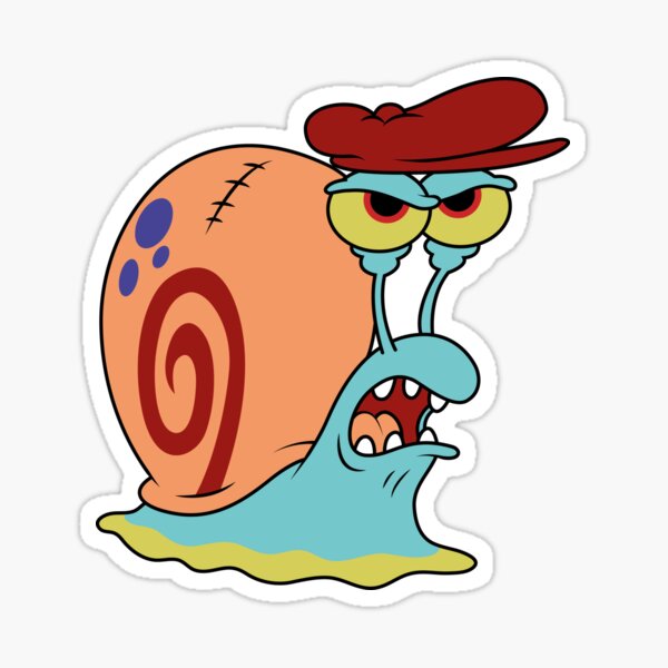 "Angry Gary the Snail" Sticker by swiftygifty-art | Redbubble