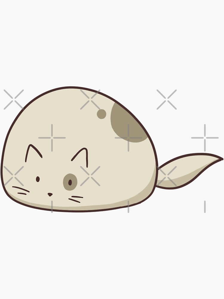 "Cat blob - spots" Sticker by Milanicole | Redbubble
