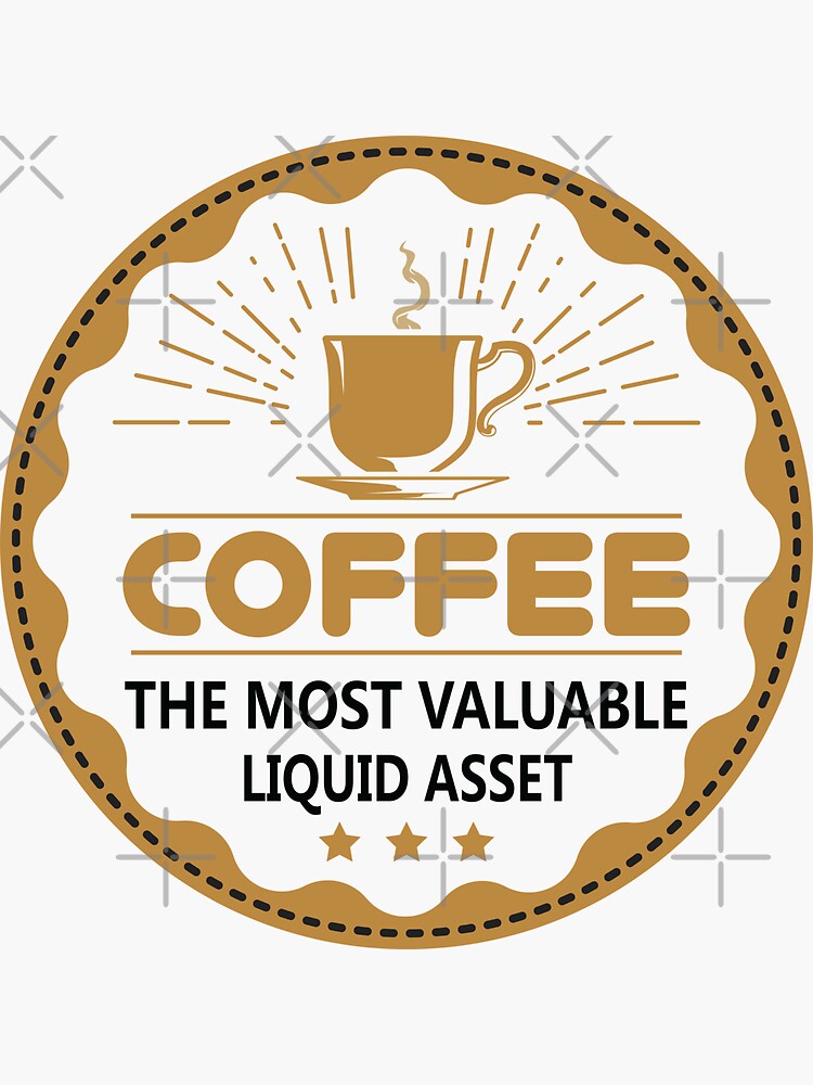 "Accounting Coffee Liquid Asset" Sticker by jain-ravi002 | Redbubble
